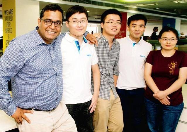 PayTM Founder Vishal Shekhar Sharma and his team – Image Courtesy ...