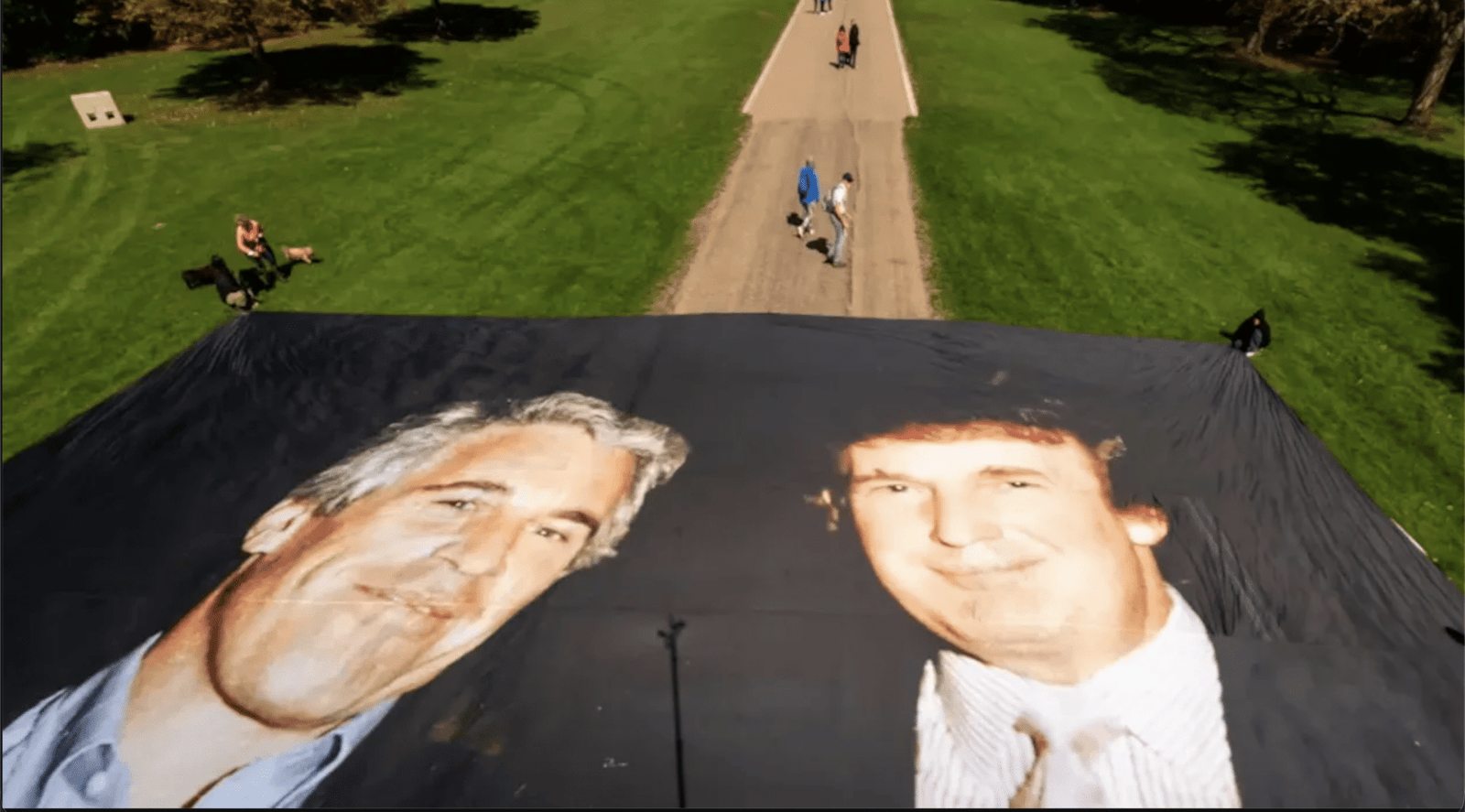 Giant Trump–Epstein Banner Unfurled Outside Windsor Castle Ahead of UK ...